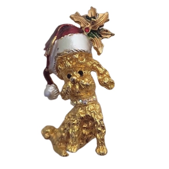 Vintage | Jewelry | Vintage Collectible Mylu Christmas Poodle Dog ...